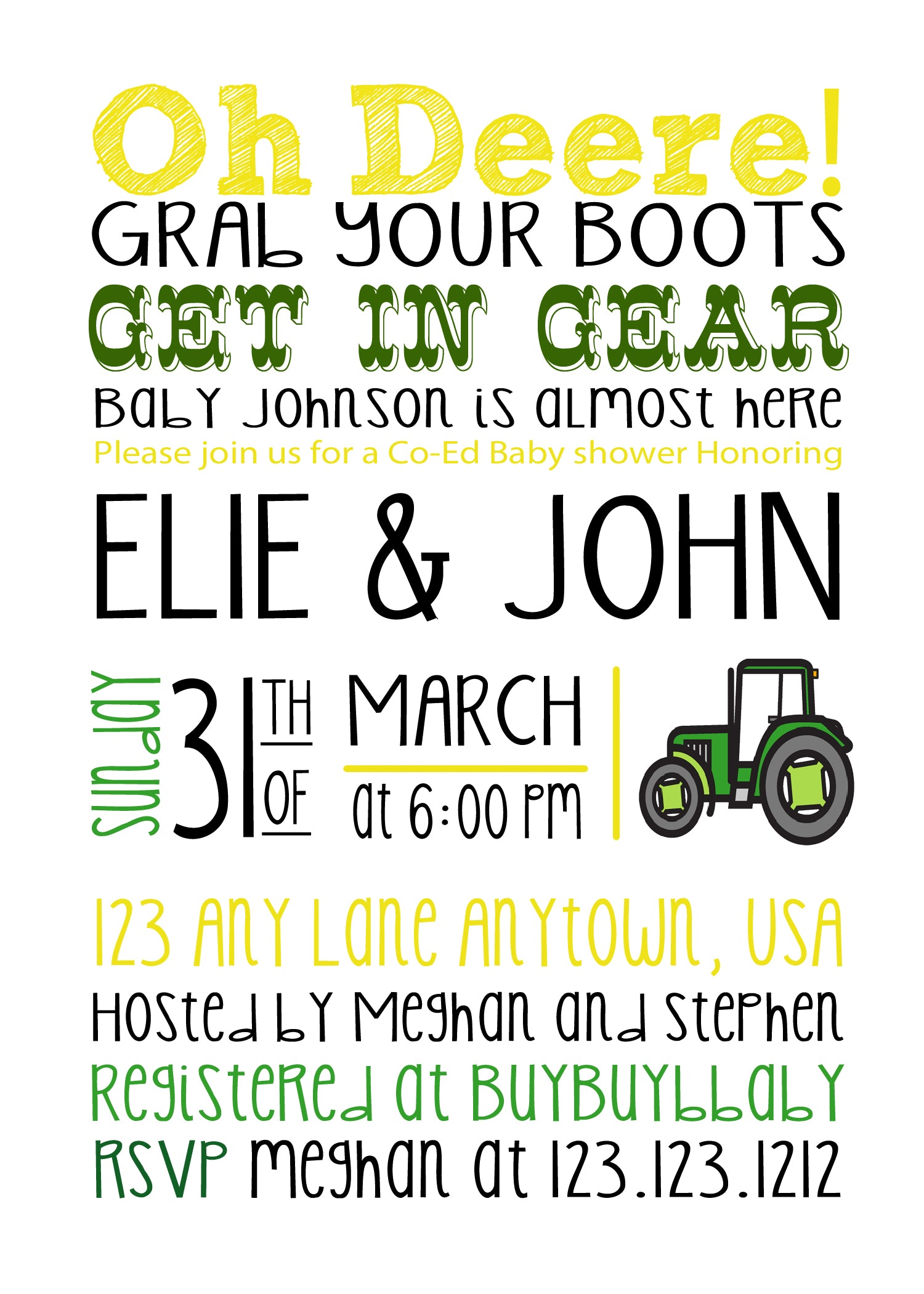 john deere invitation